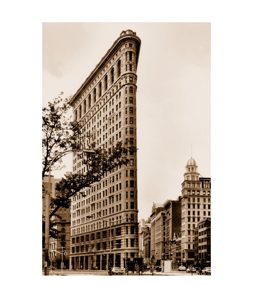 Flatiron Building New York Sepia – Art Photo Print Poster – NY Poster Inc